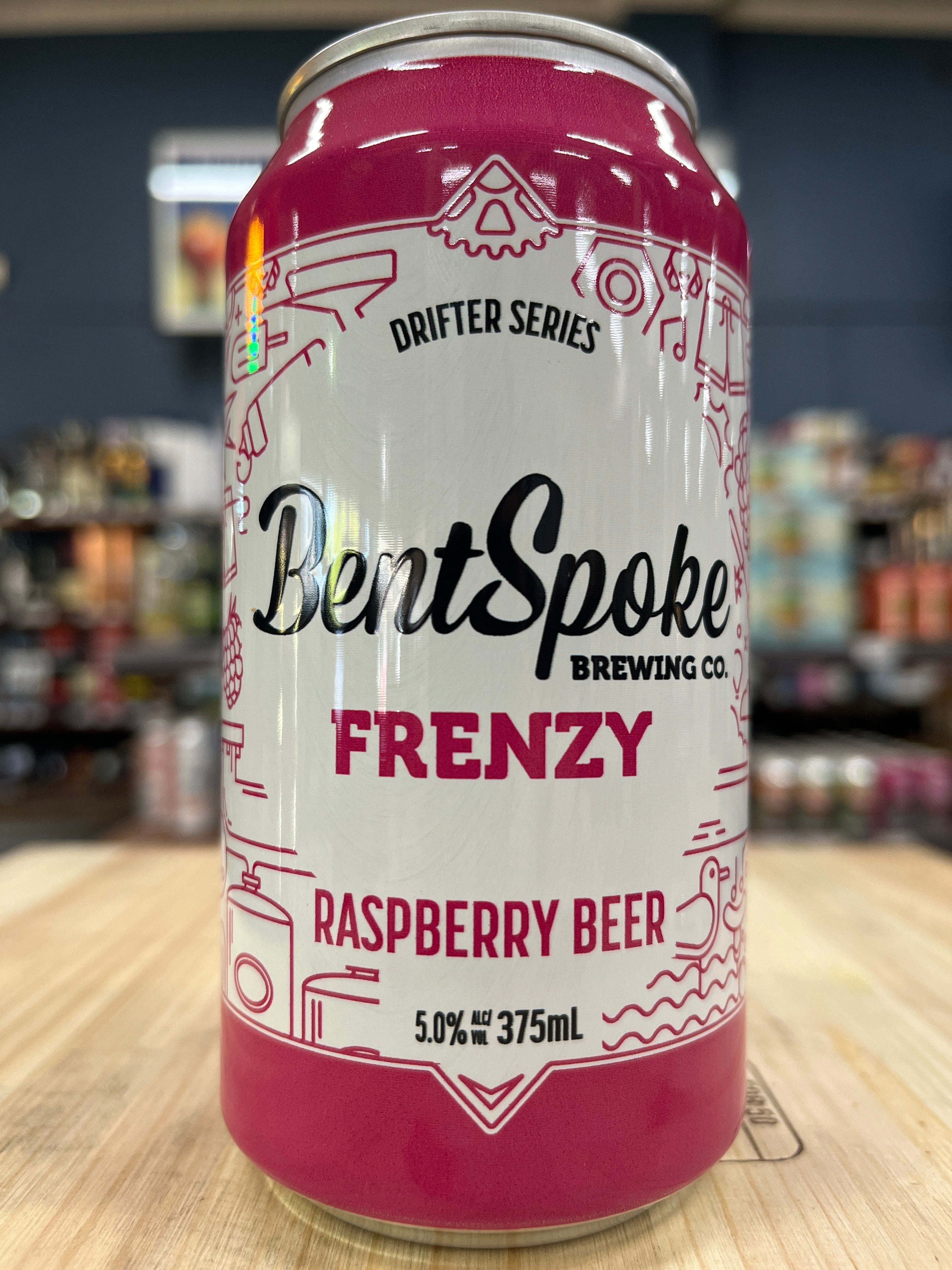 Bentspoke Frenzy Raspberry Wheat Beer 375ml Can – Purvis Beer